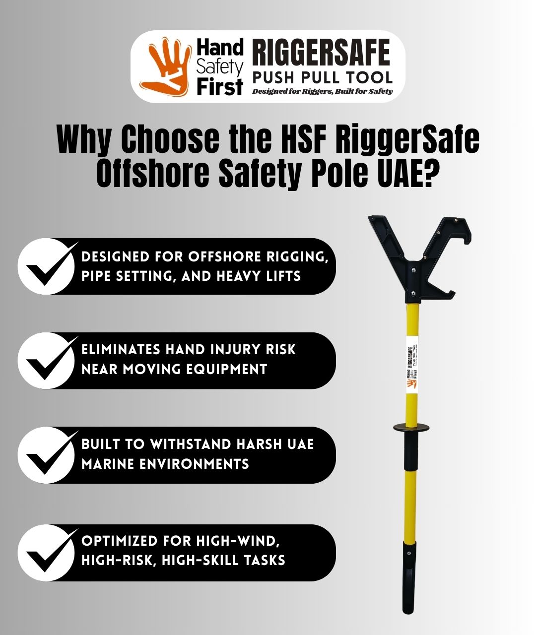 HSF Riggersafe Push Pull Hand Safety Tool - Offshore Safety Pole UAE